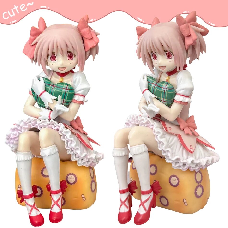 Фигурка Аниме-персонажа Puella Magi Madoka Magica, 15 См, Сидячая Поза, Модель Волшебницы Мадоки, Декоративная Статуэтка