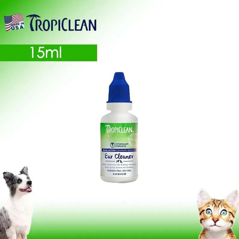 TropiClean Средство для удаления ушной серы и лечения отита, 15 мл