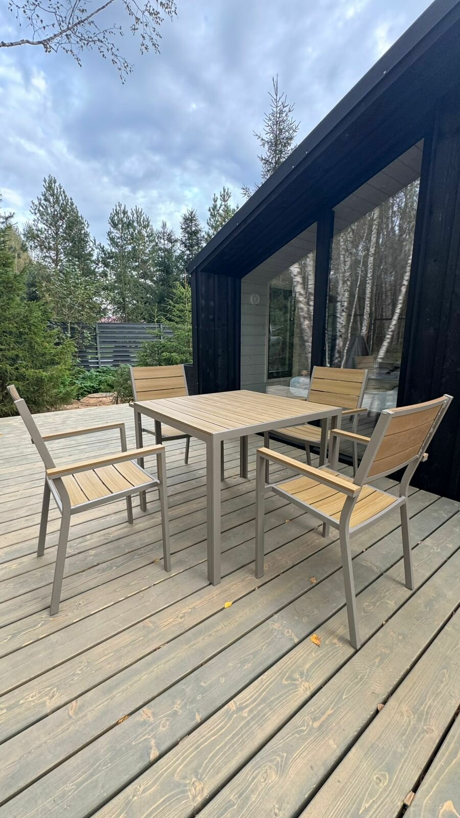 Садовая мебель комплект из 5 элементов стол и 4 стула, обеденная группа