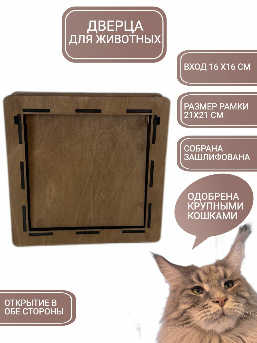 Дверца для кошек и собак, котоход, дверь лаз для животных,16х16 см