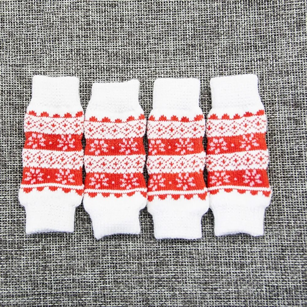 Набор из 4 красных защитных гетр на лапы питомцев для защиты от мочи и грязи