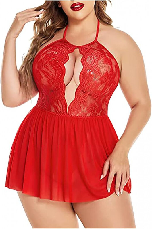 EroHot Eleganse Plus Сорочка кружевная "Сирена" ("Sirena"), красная