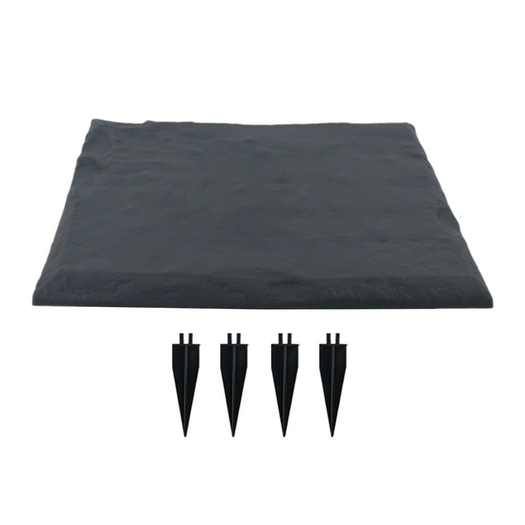 Декоративные садовые плитки «под камень», Черный голубой - Квадратный