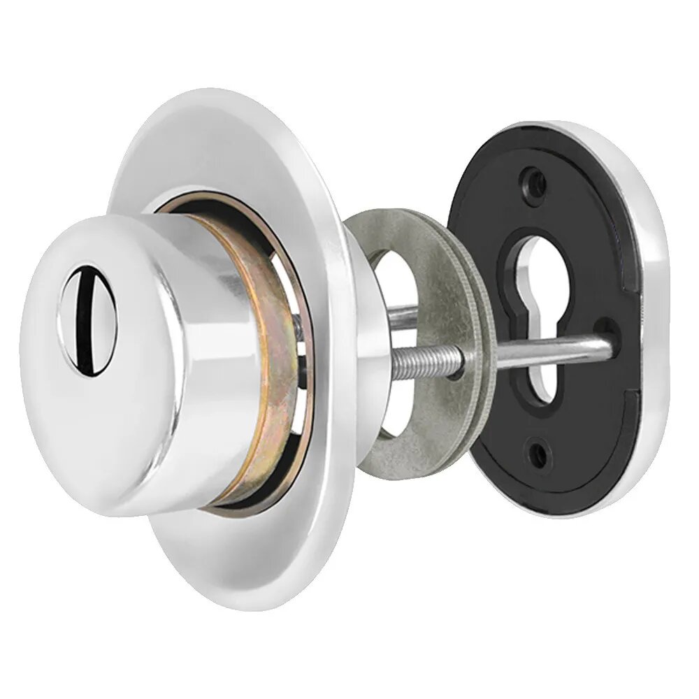 Броненакладка врезная с чашкой Fuaro DEF. CRE/OV-set.9726 (DEF 9726) M6x90 CP-8 хром