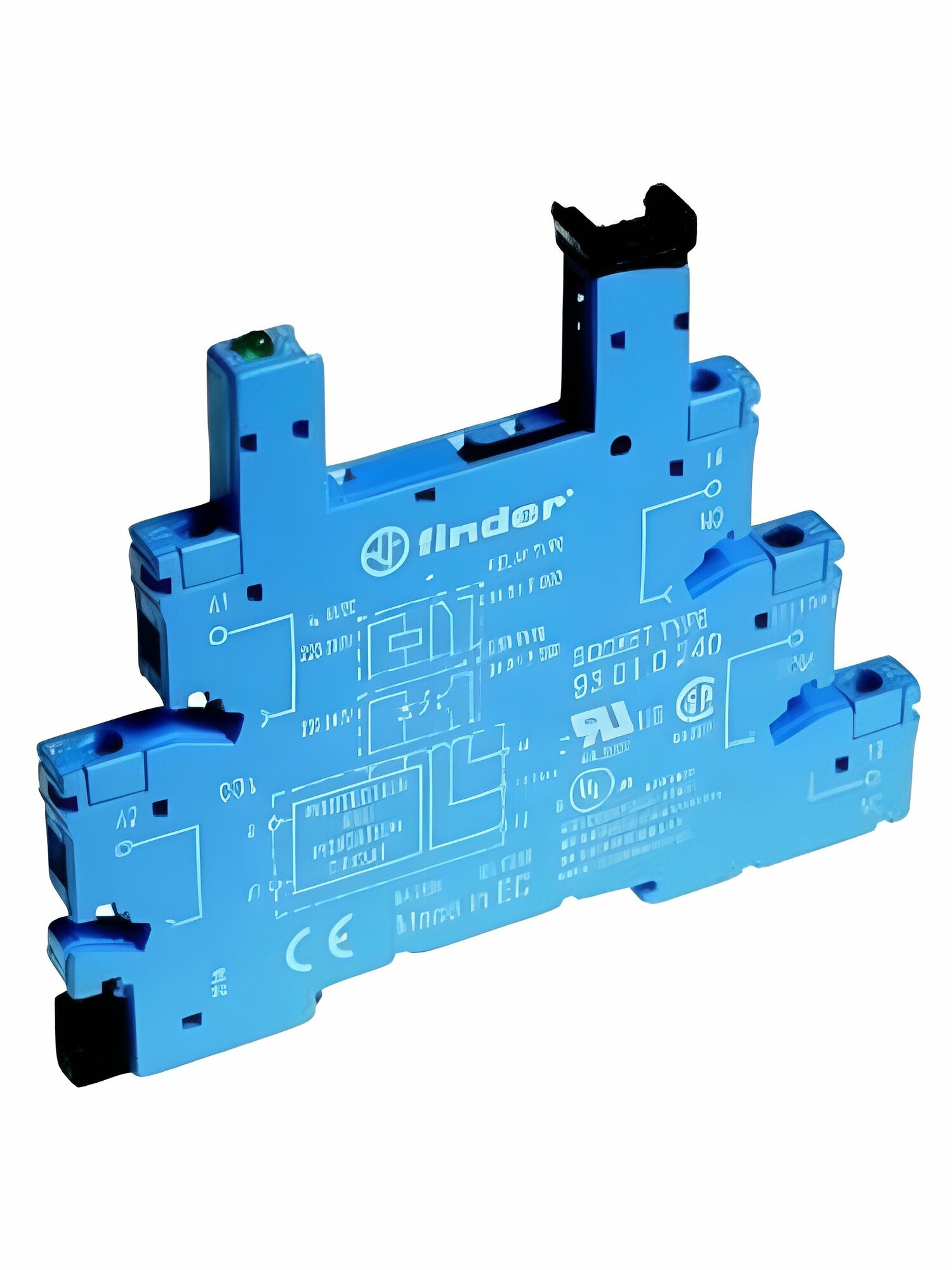 Розетка Finder 93.01.0.240 с винтовыми клеммами для реле 34,51,34.81 6А 230AC/DC (с зажимной клетью)