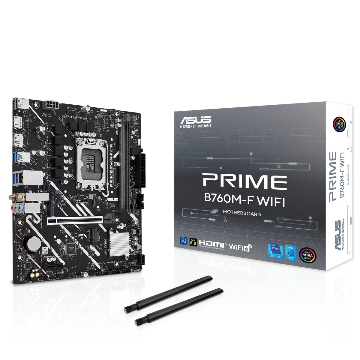 Материнская плата ASUS PRIME B760M-F WIFI, LGA1700, Intel B760, Micro-ATX, RTL (90MB1N00-M0EAY0)