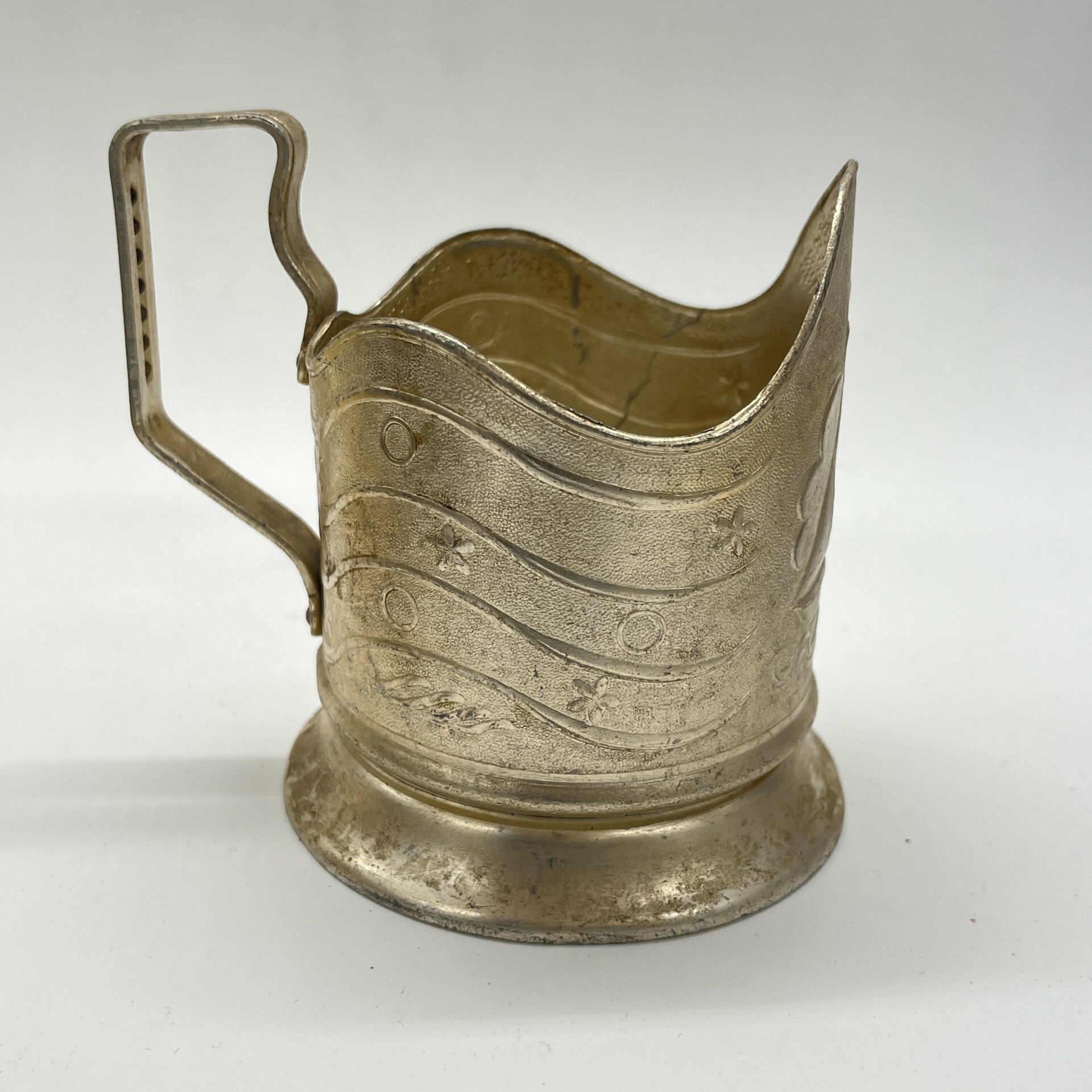 Подстаканник "Парусник", алюминий, СССР, 1970-1990 гг.