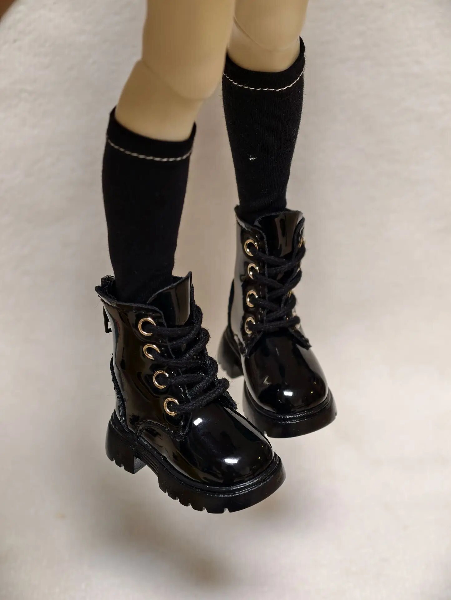 Черные ботинки для кукол BJD 1/4, цвет: bright black