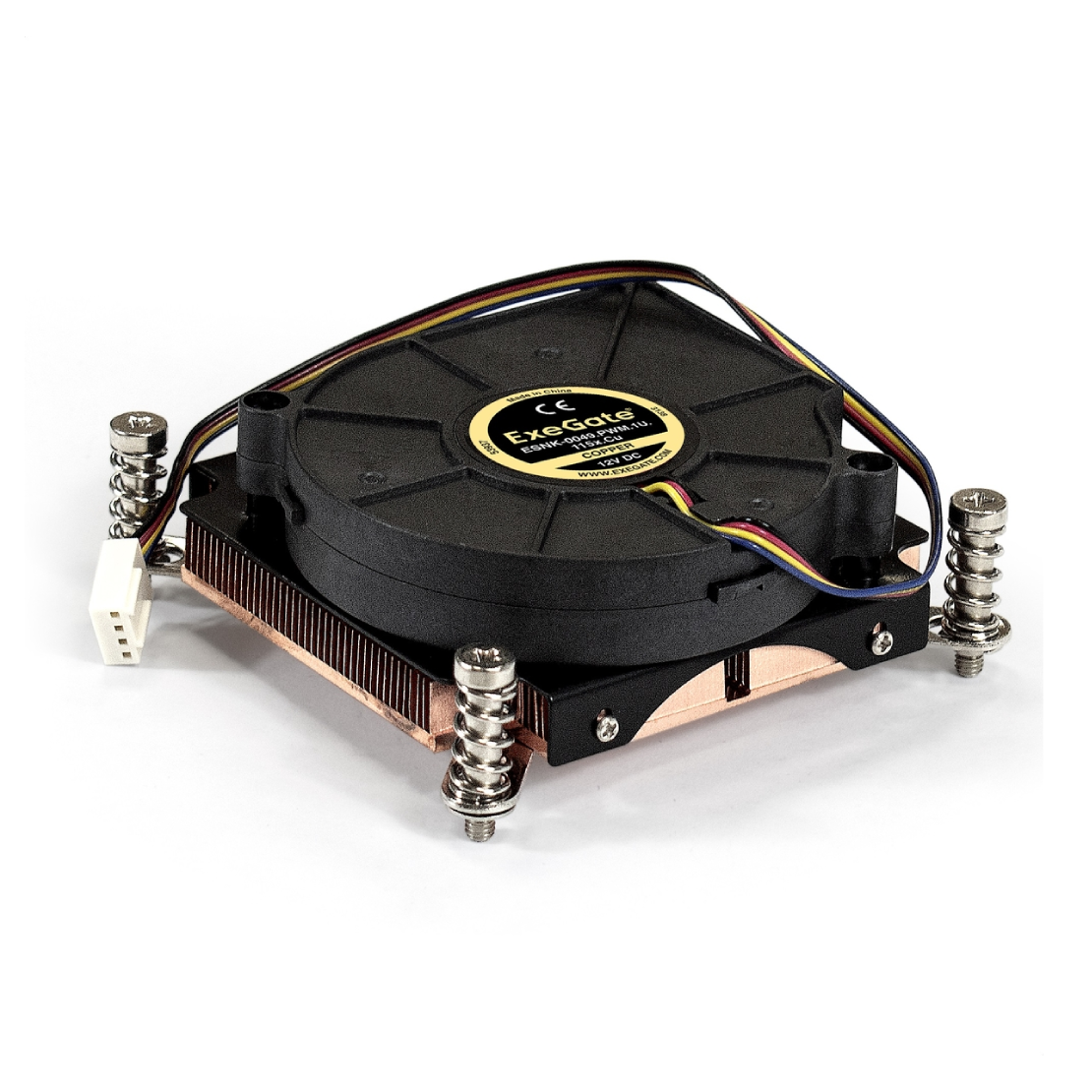 Процессорный кулер Exegate EX286162RUS ESNK-0049. PWM.1U.115x. Cu, 90 мм, 115 Вт, 5000 об/мин, 48 CFM, черный