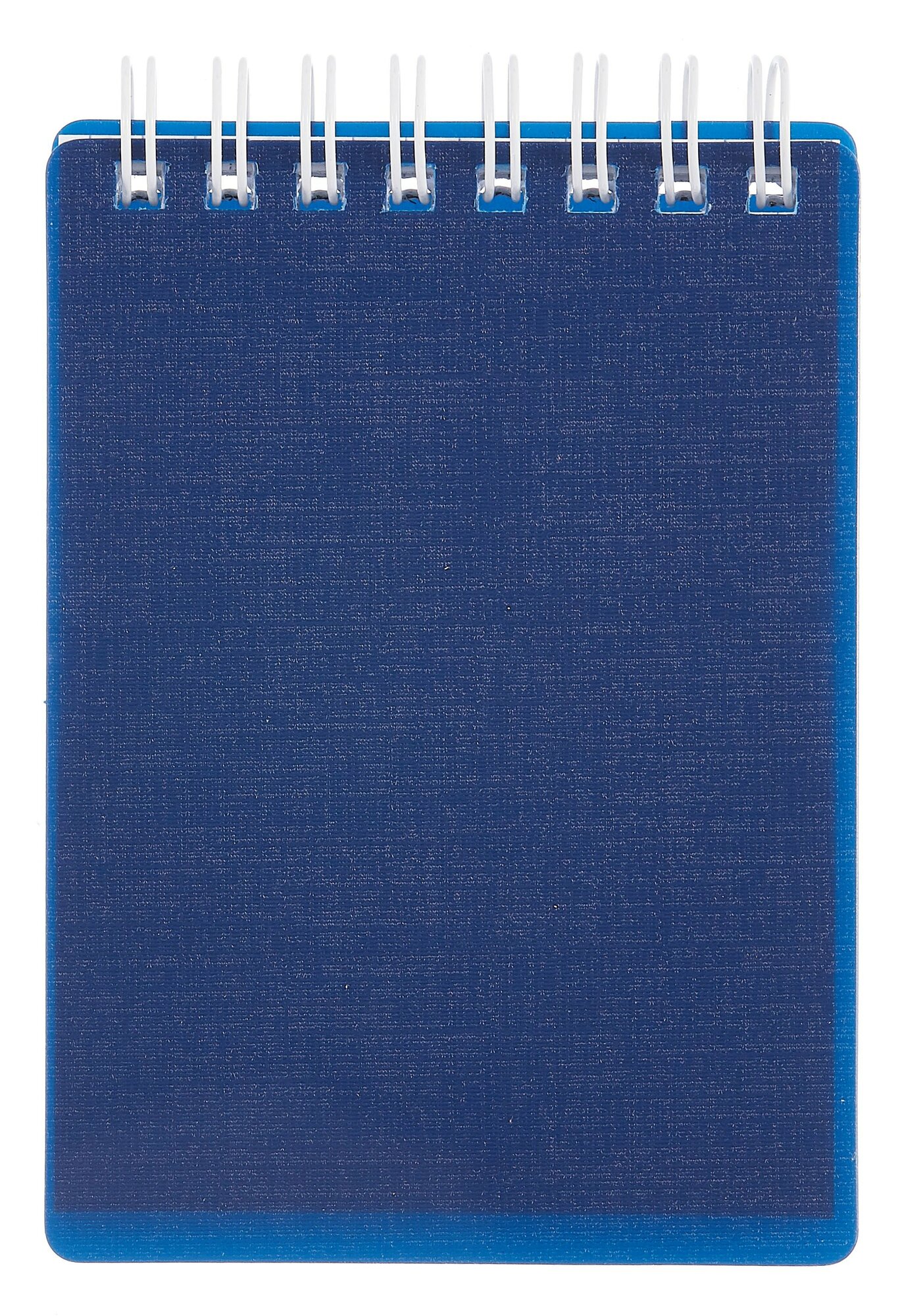 Блокнот А7 80л кл. "CANVAS" синий, пласт. обл, спираль