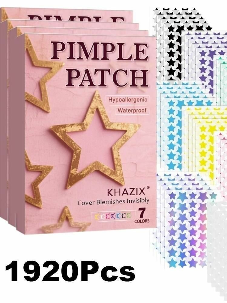 Патчи от прыщей большой набор звездочки для лица, маскирующие пластыри от акне и следов