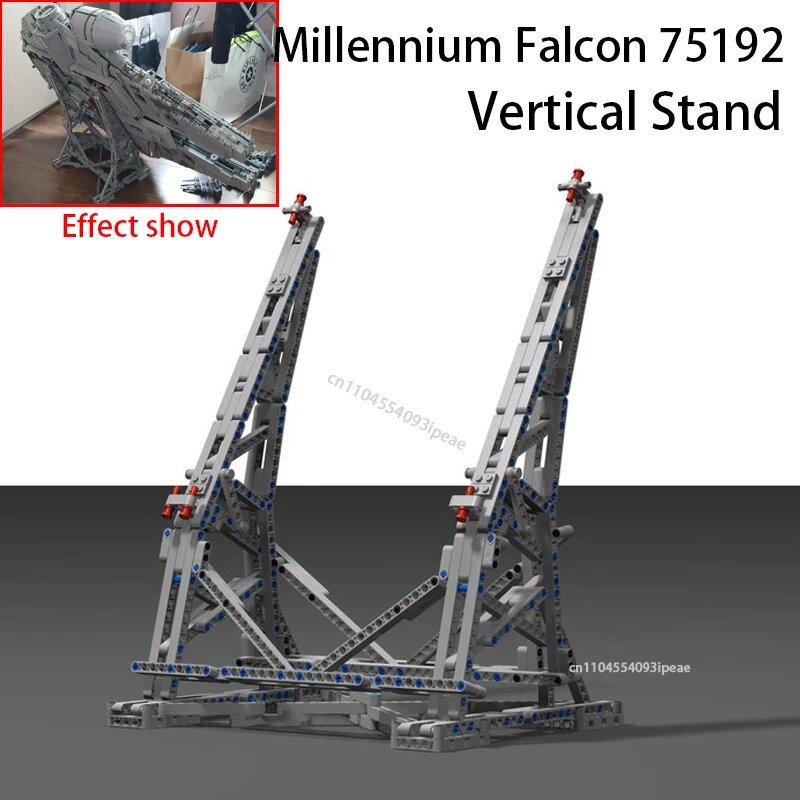 Вертикальная подставка для Millennium Falcon 75192, 407Pcs Gray ver