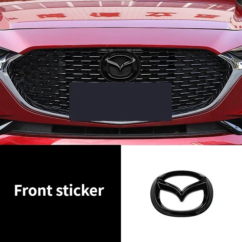 Mazda 3 Axela 2020, ABS карбоновый значок, логотип автомобиля, наклейка на руль, передняя решетка, задний багажник, задняя дверь, эмблема, аксессуары