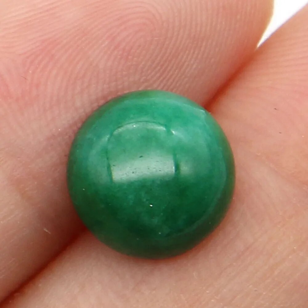 Бусины из натурального камня 5 шт. Изумрудный, Malaysian Jade