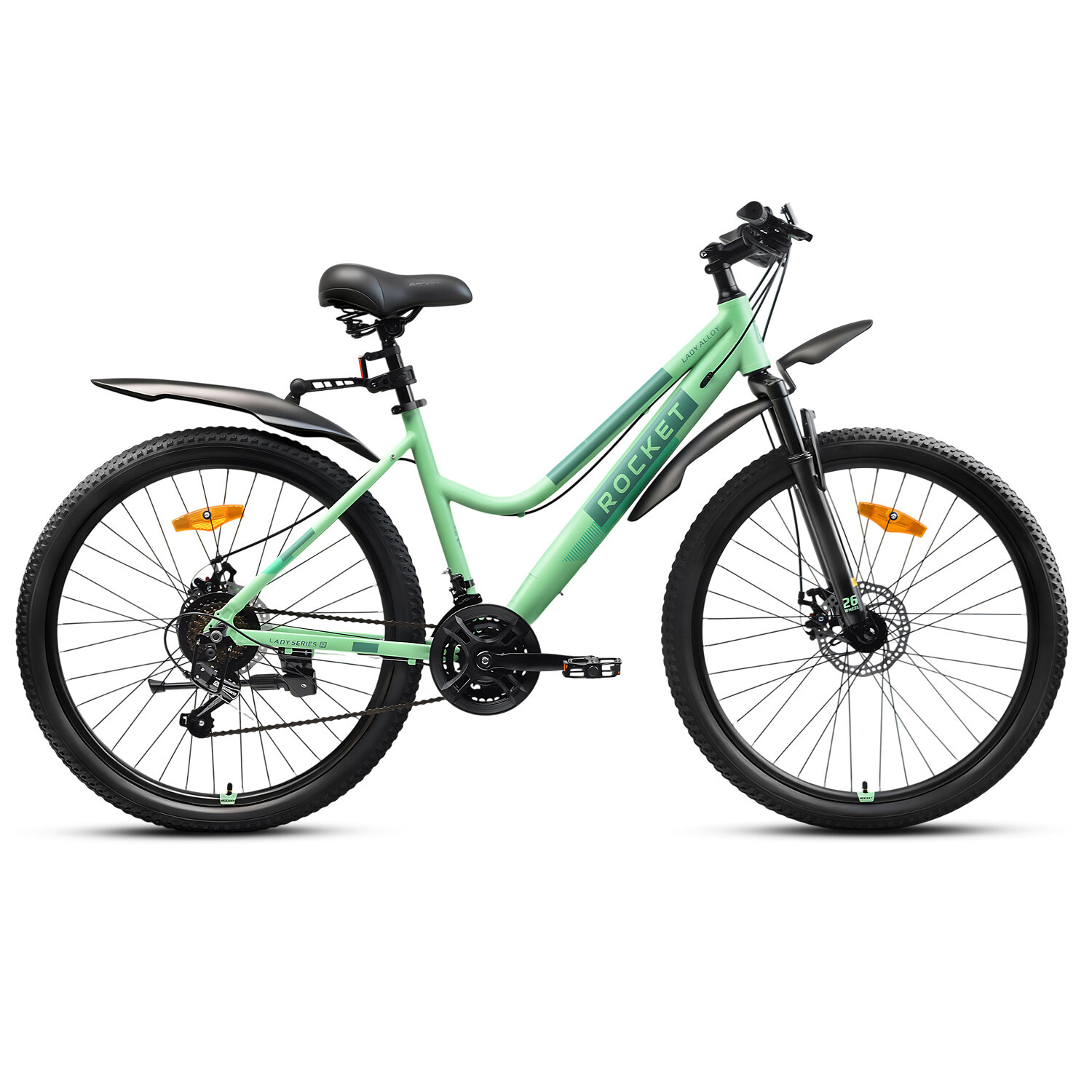Велосипед 26" Rocket lady Alloy 26, цвет светло-зеленый, размер 17", рост 155 – 170 см.