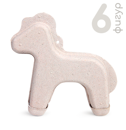 Набор фигур для декора и росписи Шар-Папье "Лошадка" , 6 штук, 15 см x 14 см x 3 см