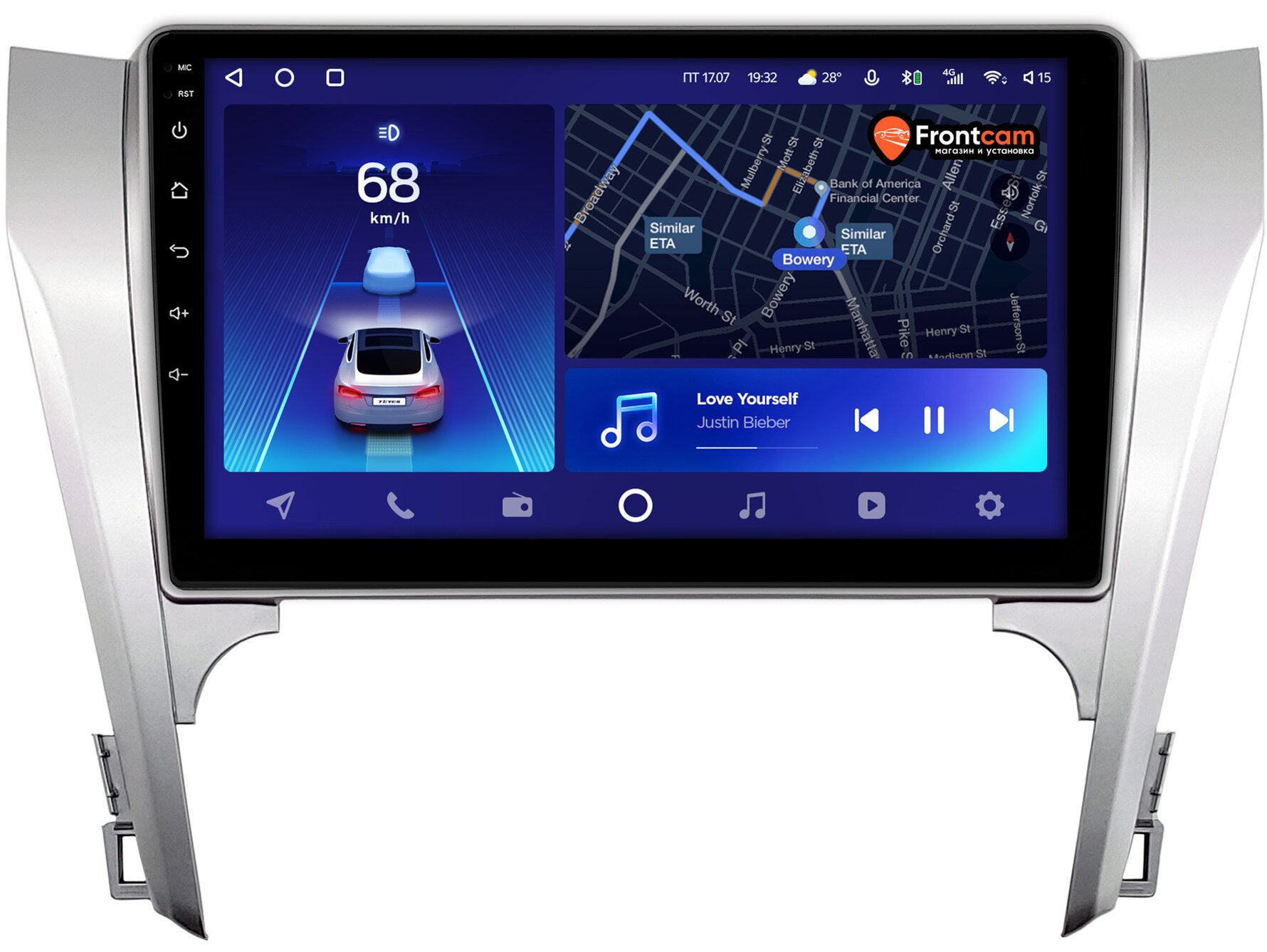 Штатная магнитола Teyes CC2 PLUS 4/32 10" RM-1003 Toyota Camry XV50 2011-2014 Android 10 (4G-SIM, DSP, QLed) (авто с камерой, JBL)