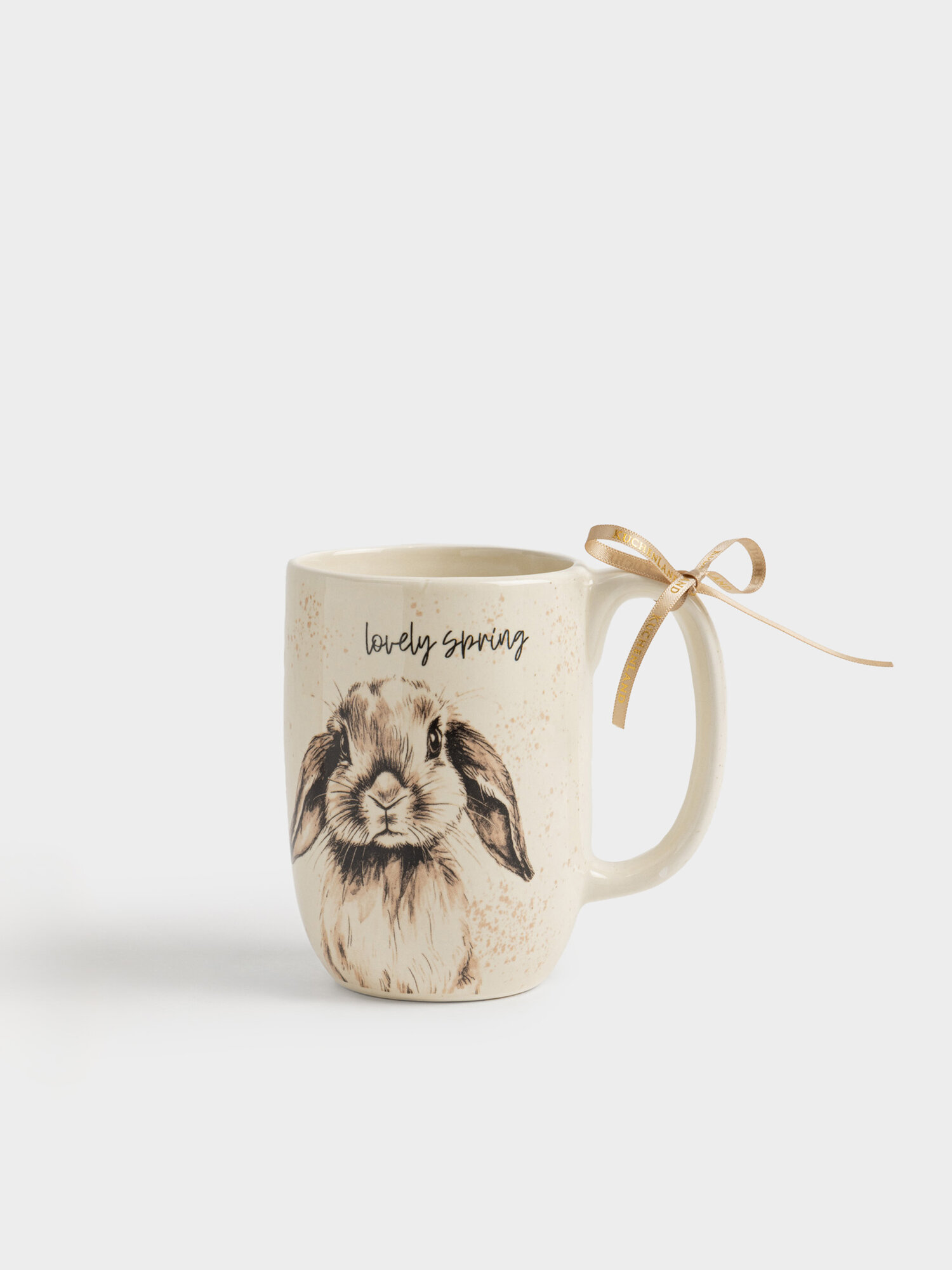 Кружка, 550 мл, керамика D, молочная, в крапинку, Кролик, Easter, Kuchenland