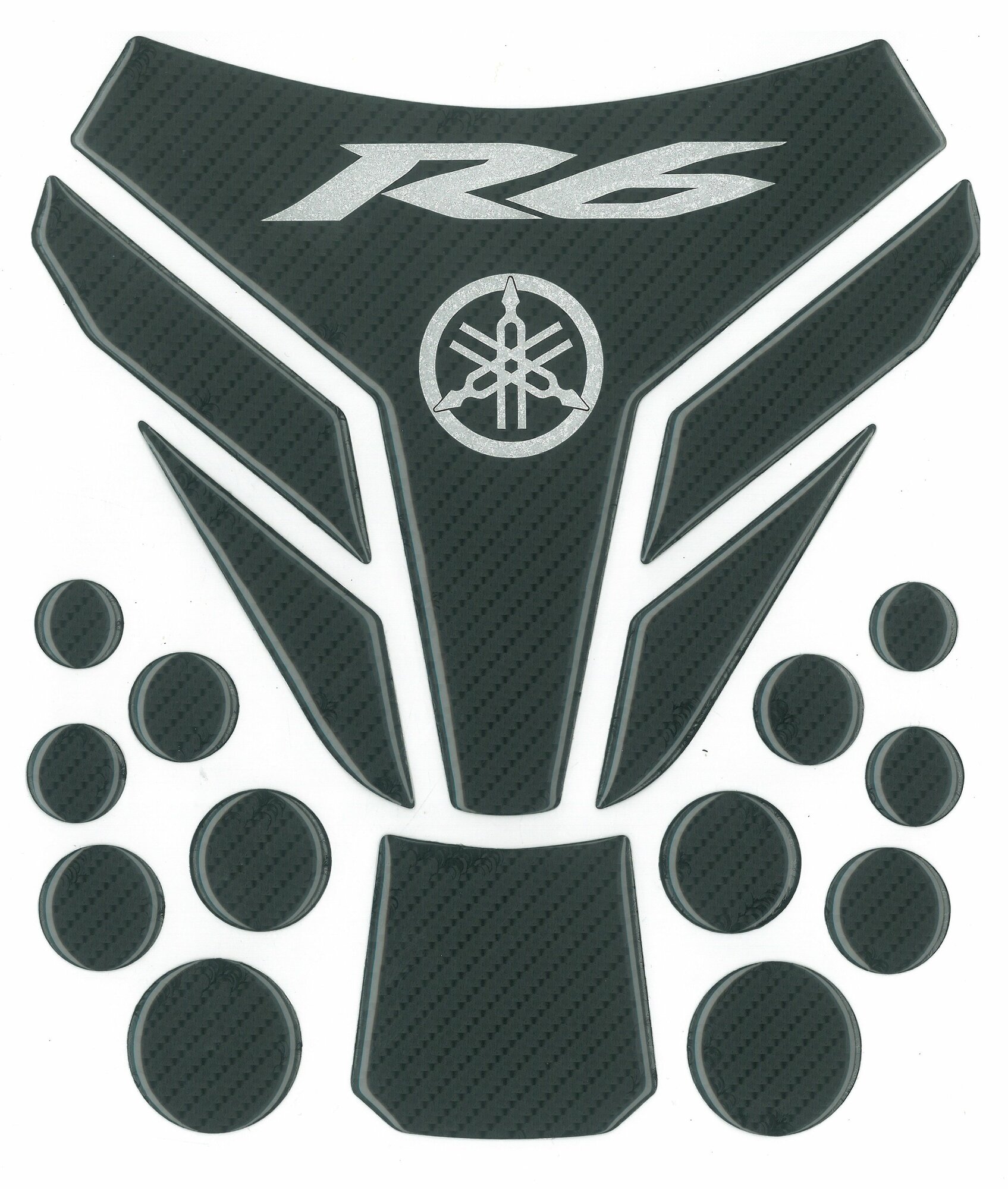 Наклейка Yamaha YZF-R6 Под Карбон 2