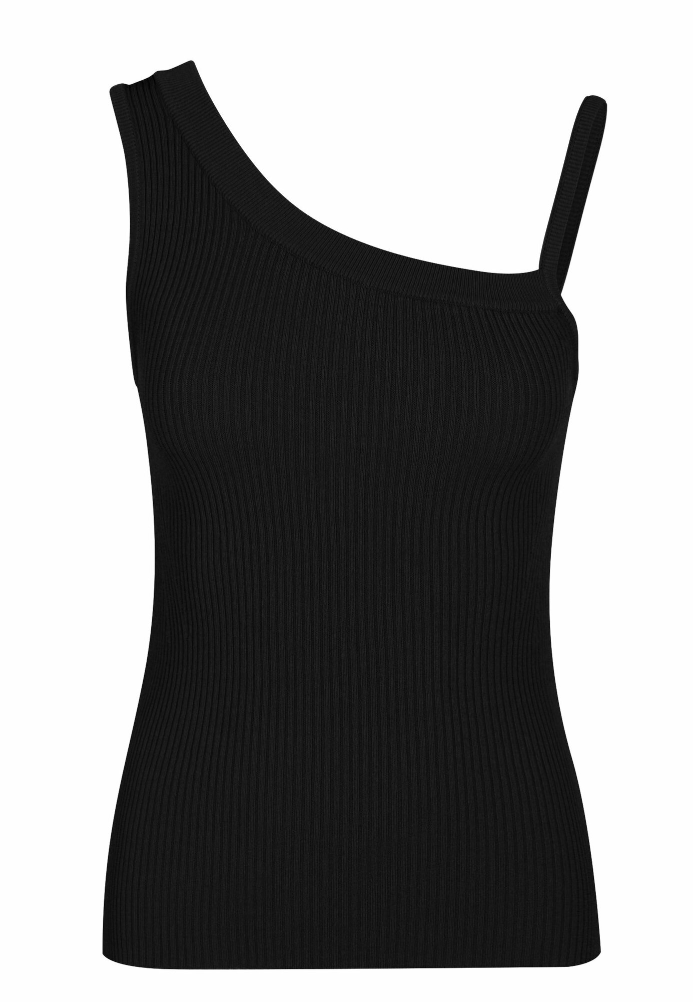 Топ в рубчик (черный / 46)