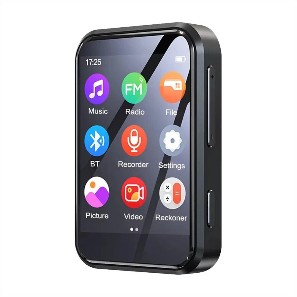 Портативный MP3-Плеер Bluetooth 5.4 HiFi Музыкальный Плеер MP3 с FM тюнером и диктофоном