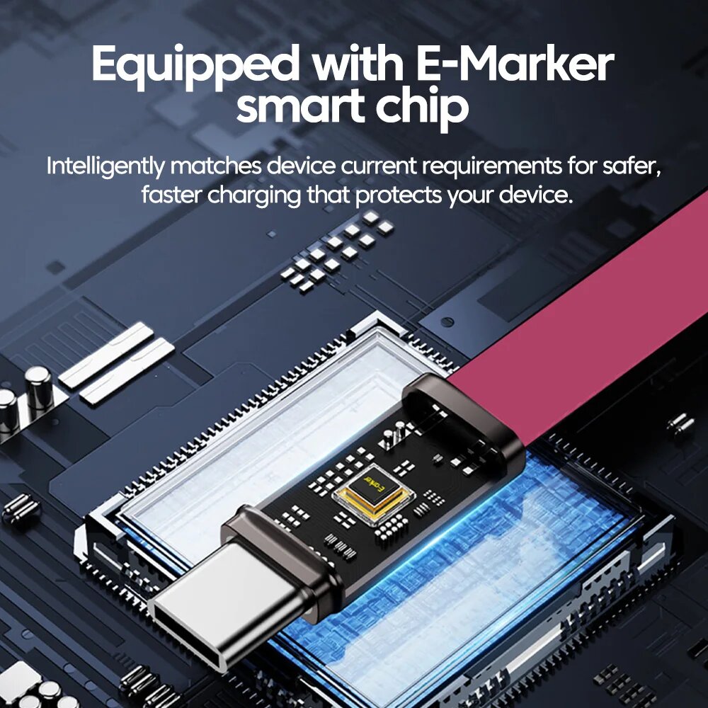 Кабель USB-C На Type-C PD240W Для Сверхбыстрой Зарядки И Передачи Данных, Из Жидкого Силикона — фото 1