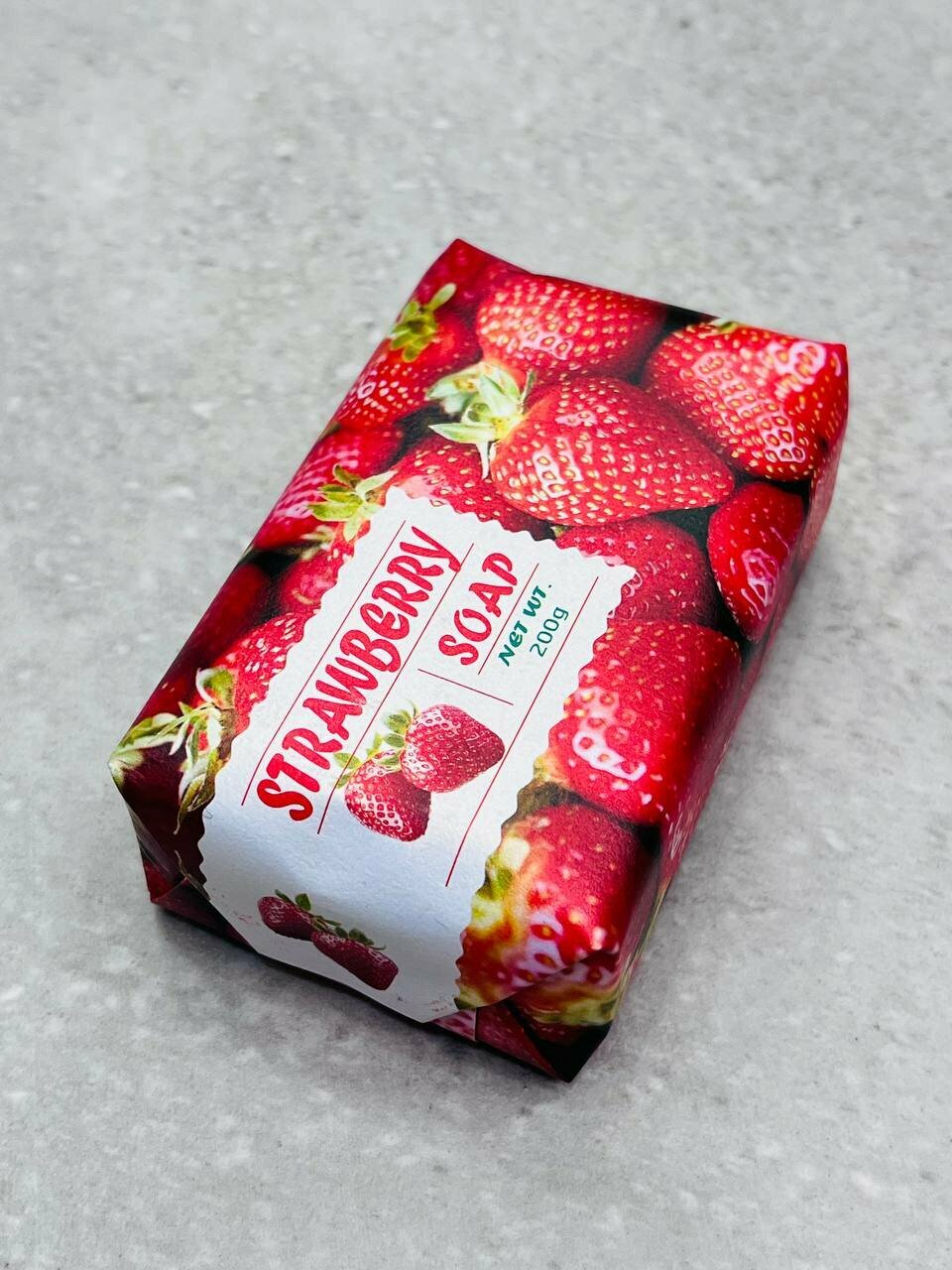 Мыло туалетное, твердое с ароматом клубники