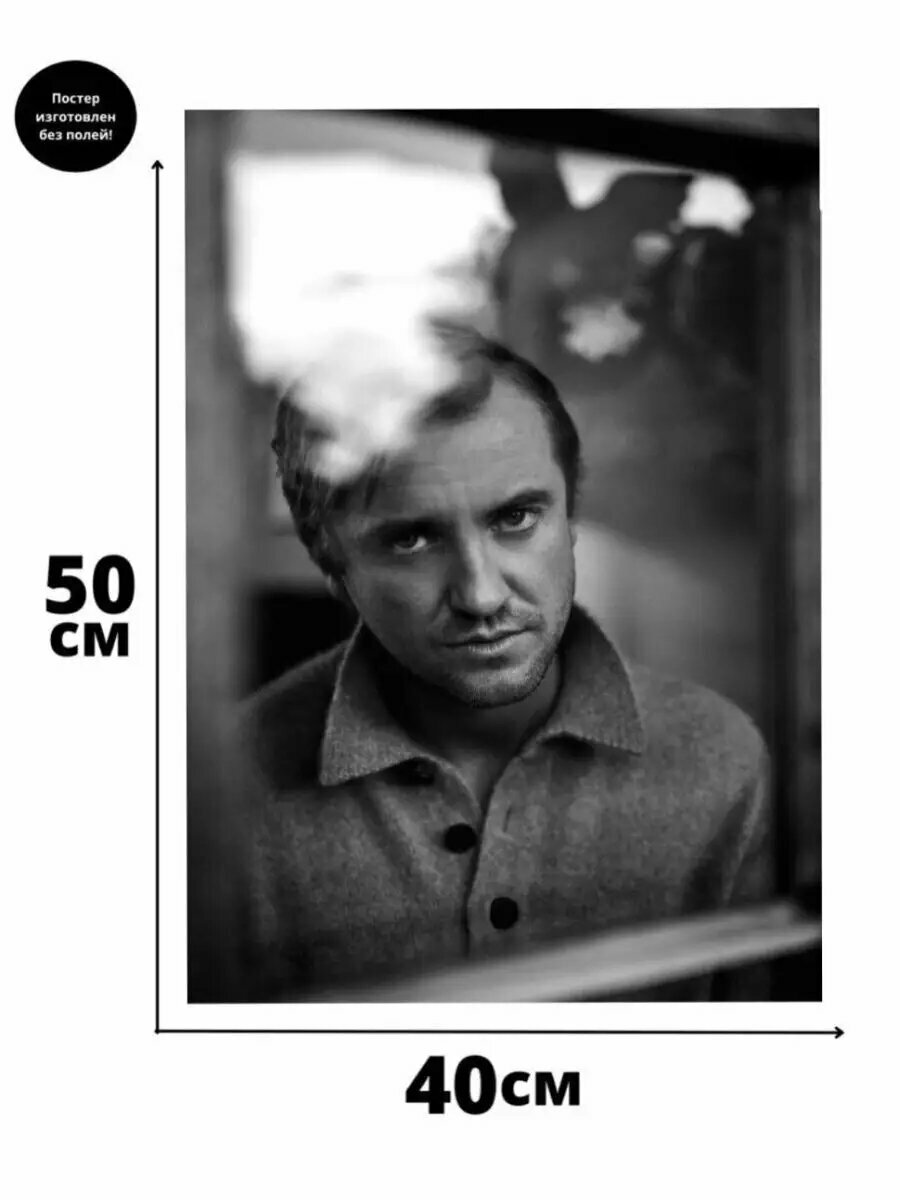 Постер Том Фелтон Драко Малфой, 40 x 50 см (без полей), бумага, без рамы