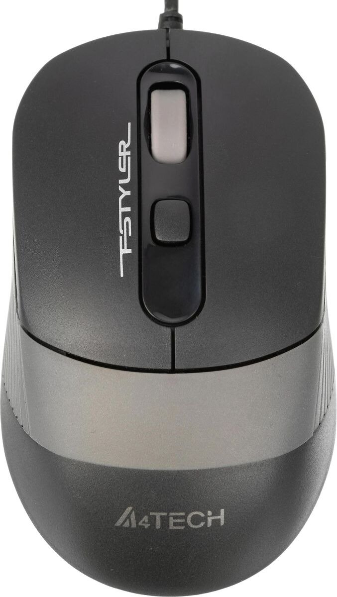 Мышь A4Tech Fstyler FM10 черный/серый оптическая (1600dpi) USB (3but)