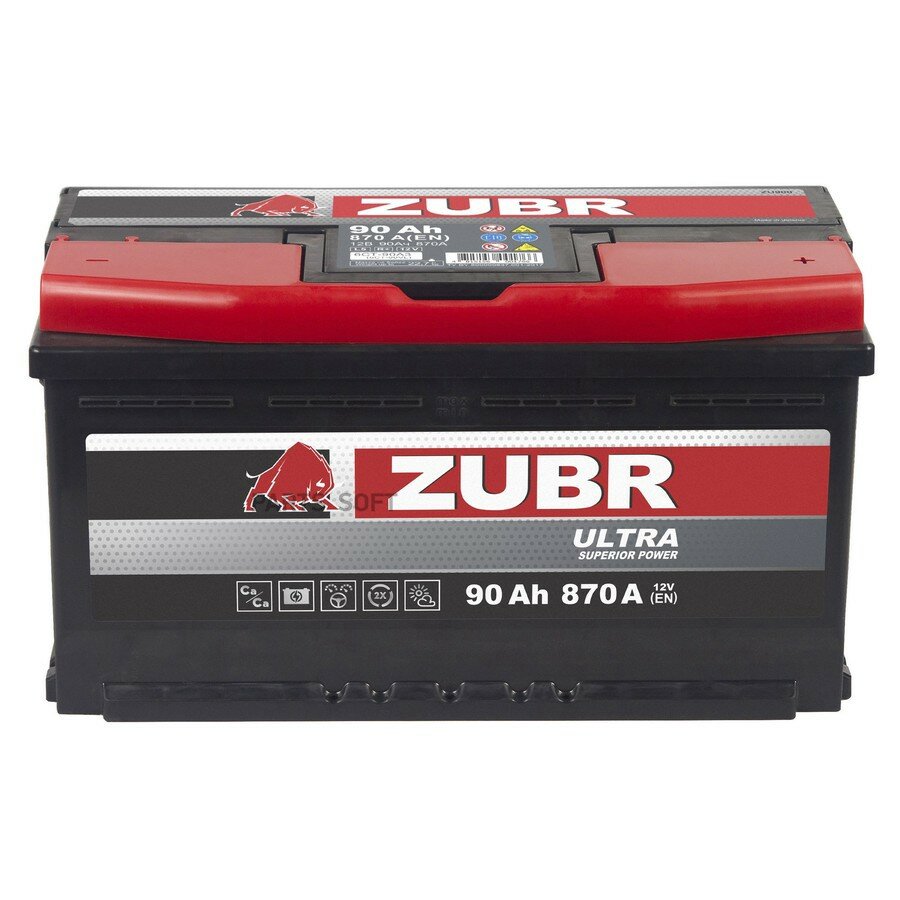 Аккумуляторная батарея 90 Ah Zubr Ultra New R+ от официального дистрибьютора, ZUBR AKB, артикул ZU900