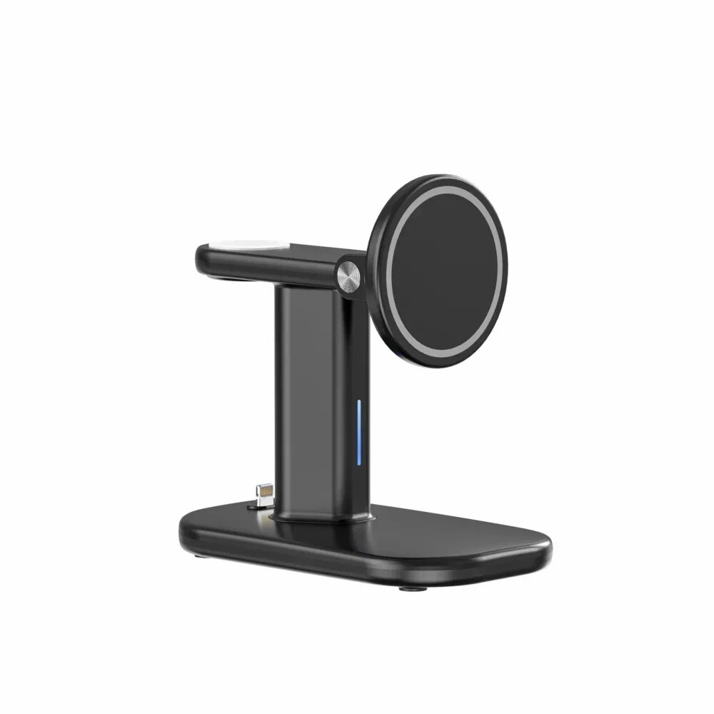 New Fast Magnetic Wireless Charging Station 3 in 1 Mag-Safe Charger Stand for iPhone 16/15/14/13/12 Pro Max Watch Airpods Pro