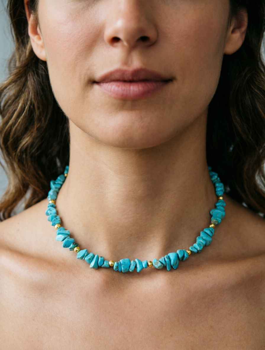 Чокер, бирюза