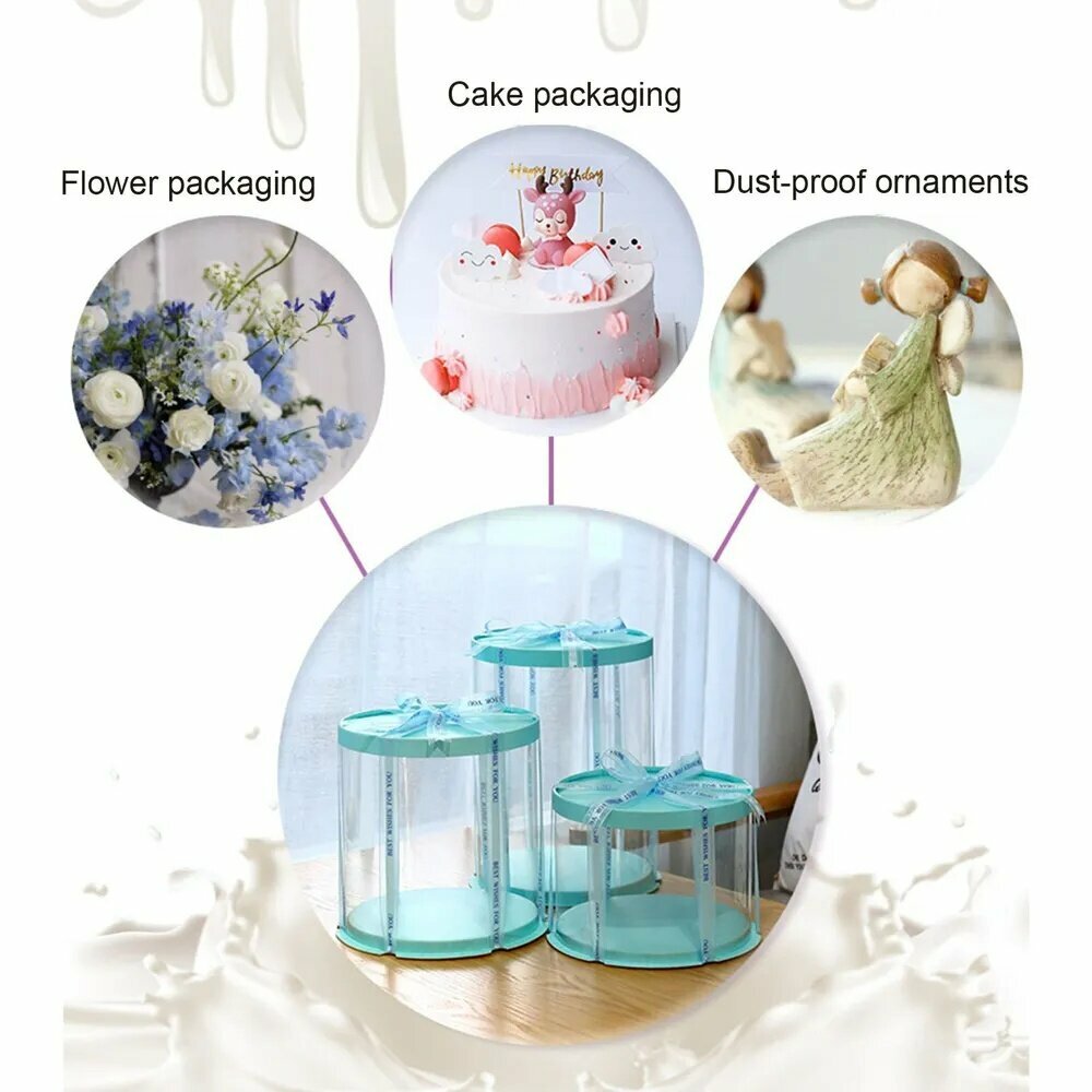 Круглая подарочная коробка-белая-однослойная