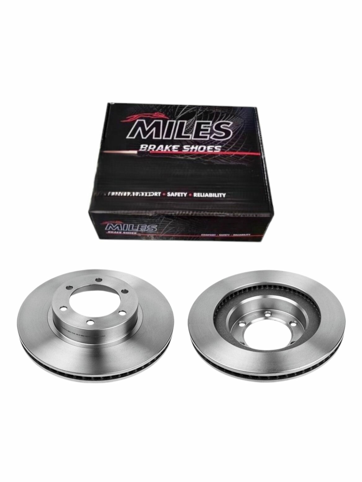 Диски тормозные передние Тойота Ленд Крузер Прадо (J120) 2.7-4.0 02- (Toyota Land Cruiser Prado) D337.6 мм. комплект 2 шт. MILES