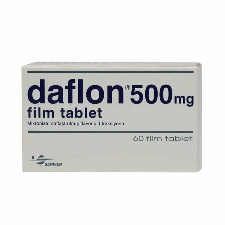 Daflon 500 мг, венотоник Дафлон, таблетки от тяжести в ногах, от боли и усталости ног, дафлон 500 Турция