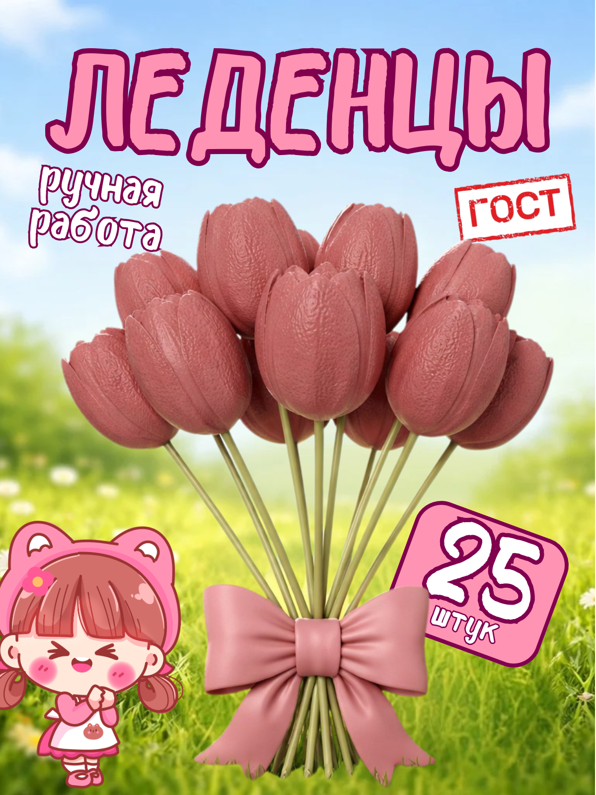 Карамель Тюльпаны 25 шт