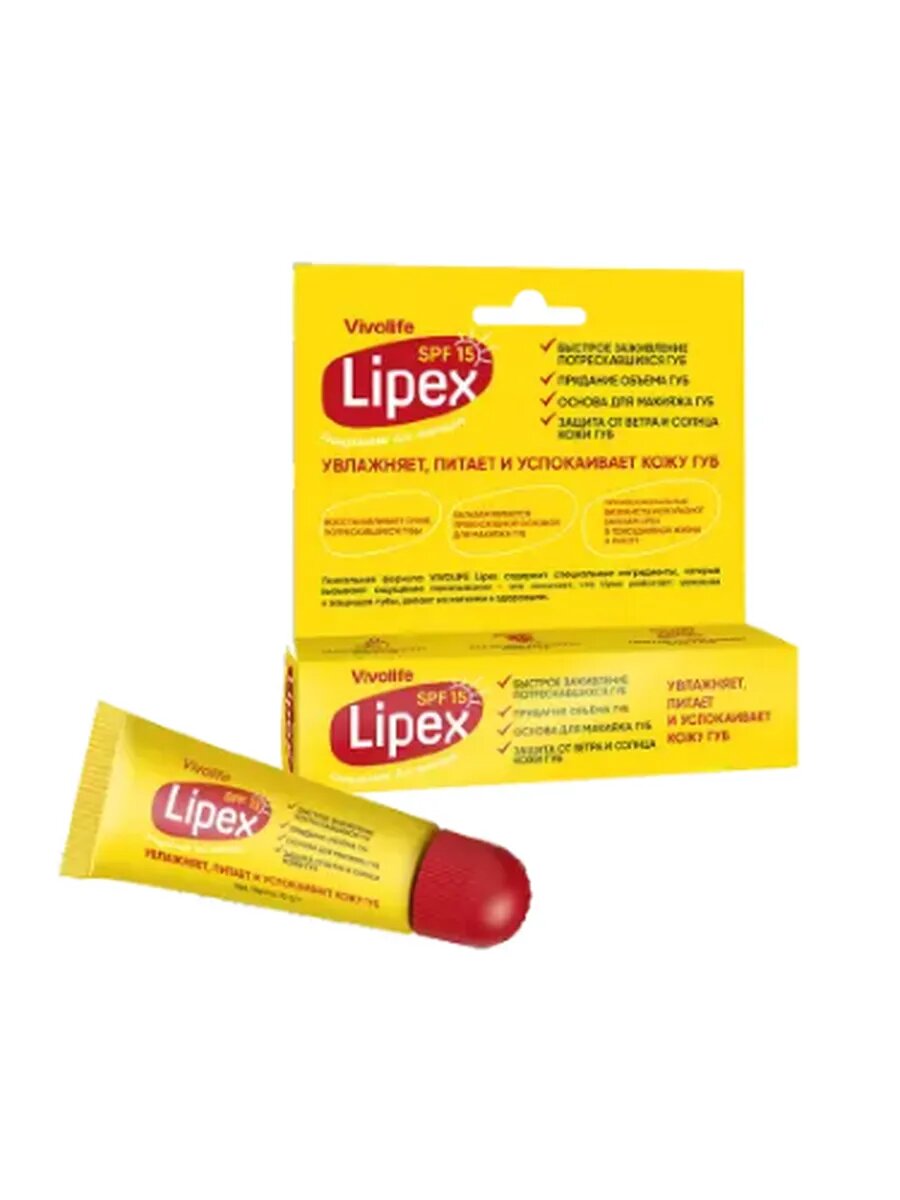 Vivolife Lipex Бальзам для губ для женщин, SPF15, бальзам, в