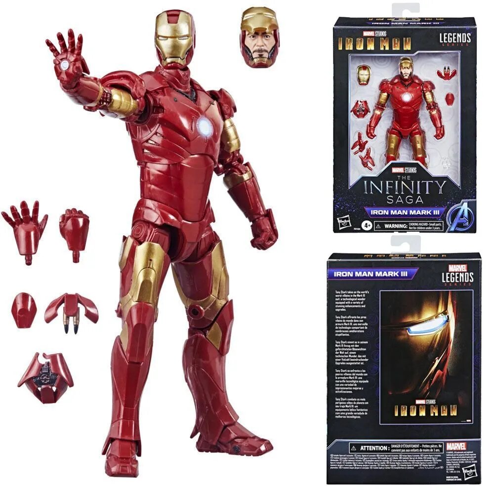 Фигурка Marvel Legends Iron Man Mark III The Infinity Saga (Хасбро) коллекционная шарнирная игрушка для мальчиков