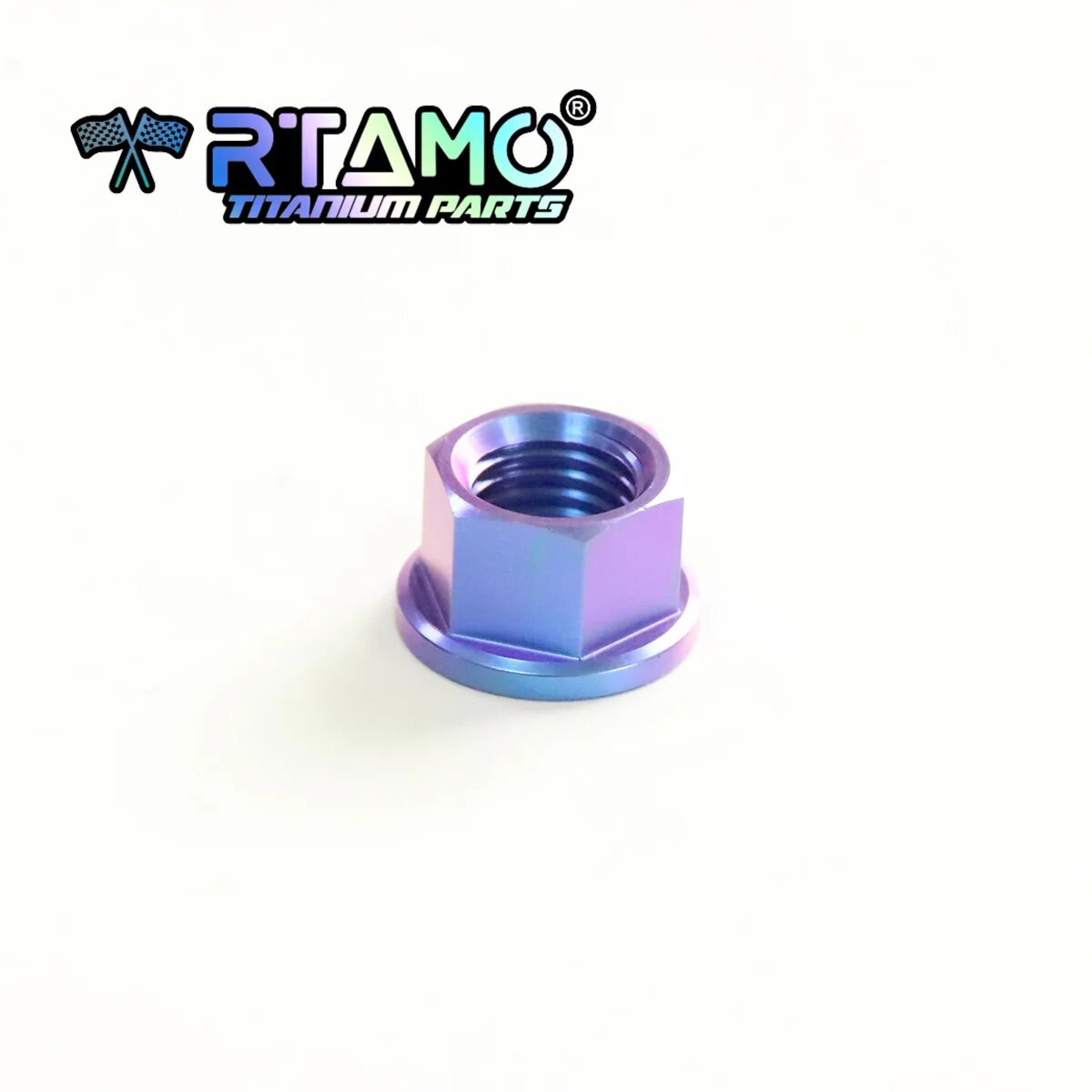 RTAMO Титановая фланцевая гайка M5 M6 M8 M10 M12 M14 (1 шт.) M6X1.0Pitch, Purple (1PC)