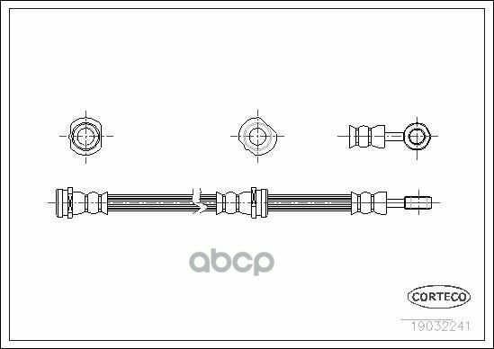 Шланг тормозной NISSAN ALMERA 00- Corteco арт. 19032241