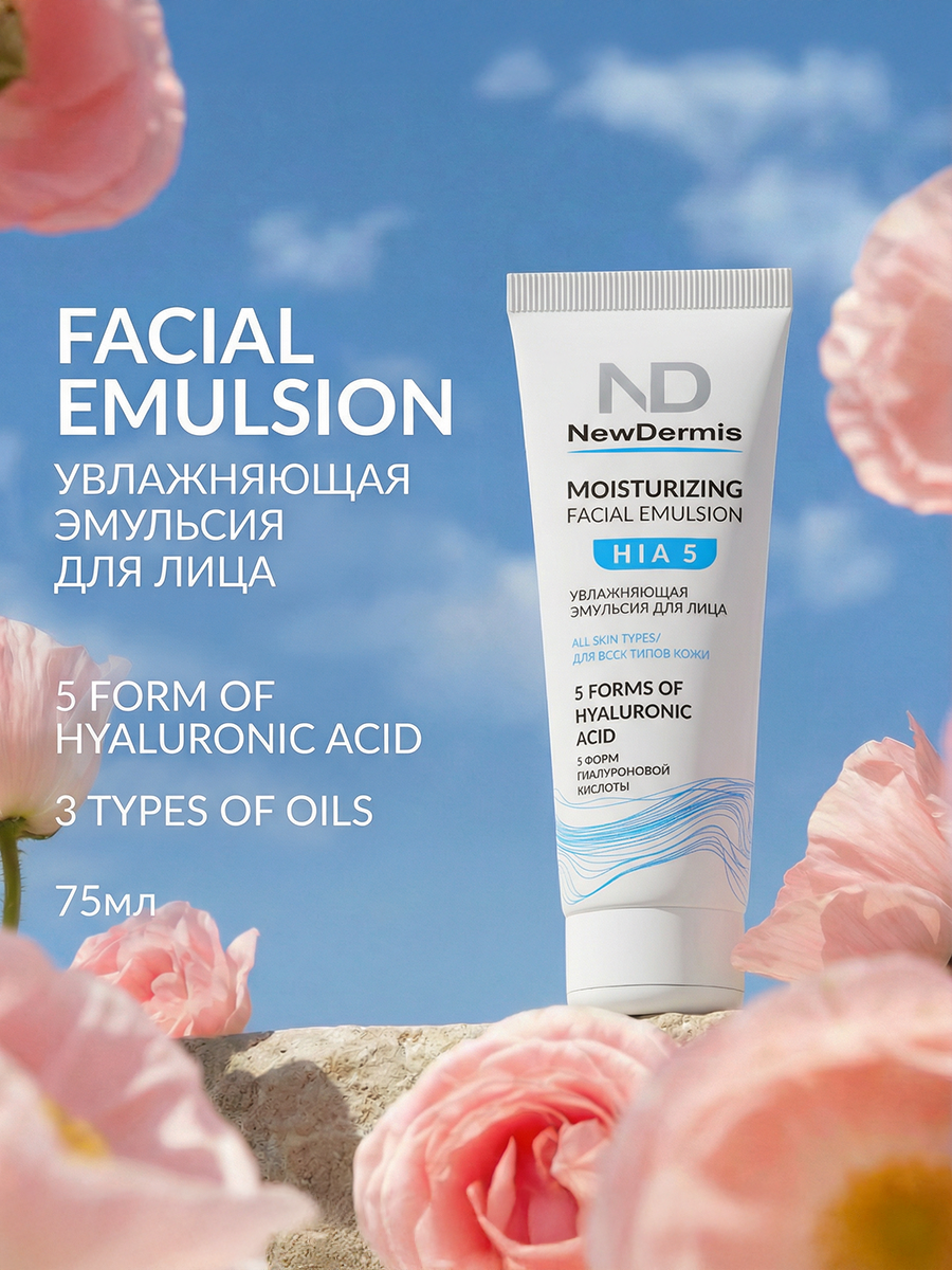 NewDermis FACIAL EMULSION Увлажняющая эмульсия для лица, 75мл