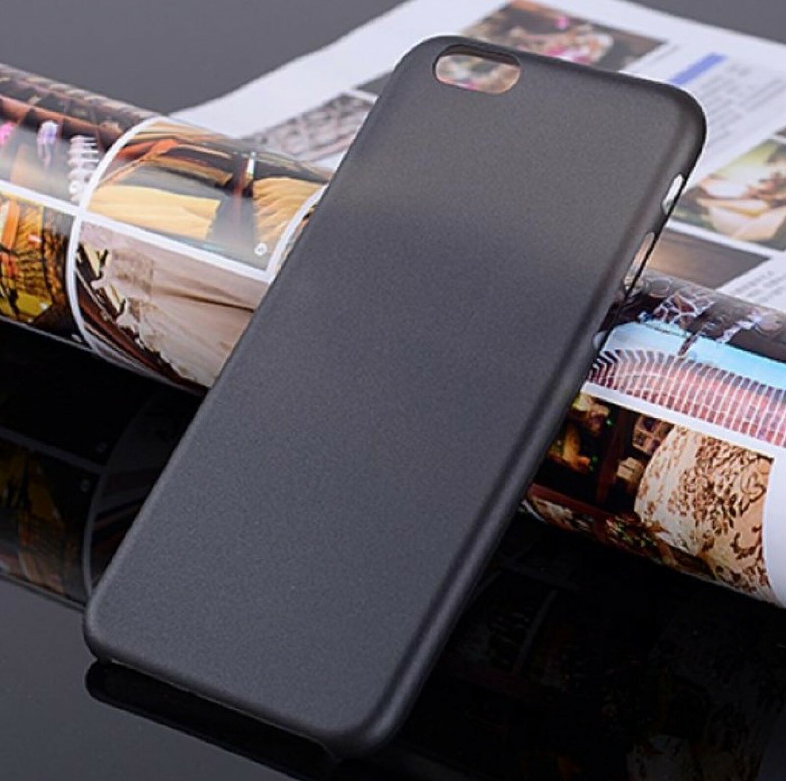 Чехол-панель MyPads для iPhone 4/4S ультра-тонкий черный из полипропилена