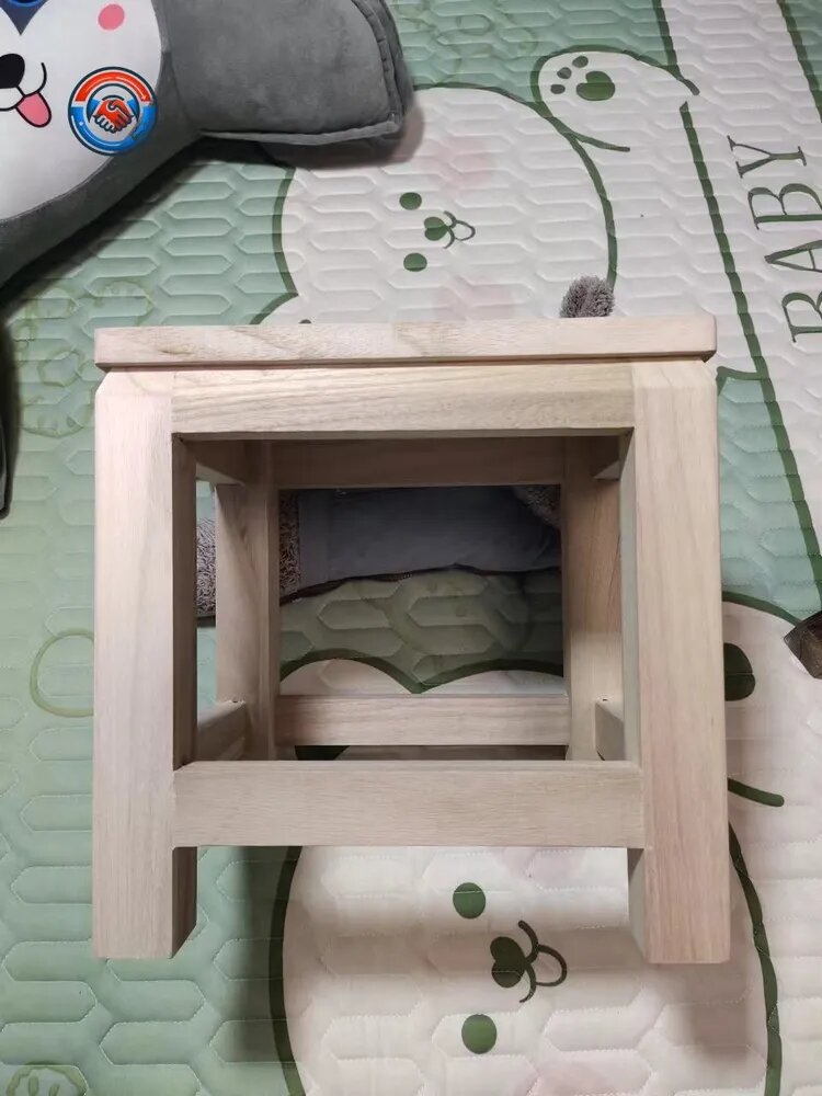 Табурет деревянный квадратный для дачи 1 шт. Береза 30x30x25 см — фото 1