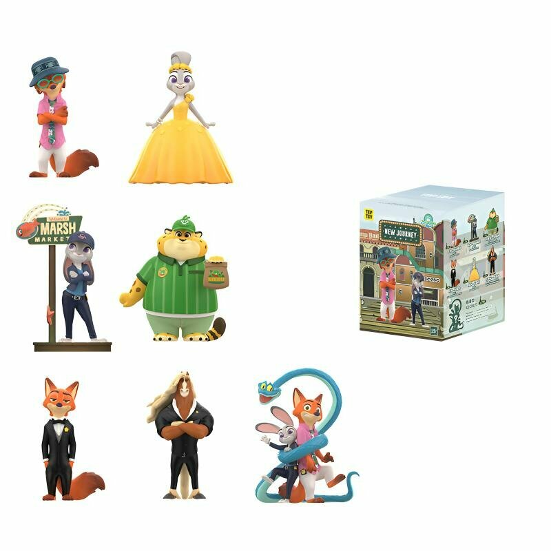 TOP TOY X Disney Zootopia 2 Новая коллекция фигурок в слепых коробках 1 коробка Целая коробка 6 шт
