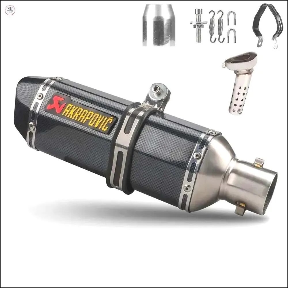 Труба выхлопная Akrapovic, диаметр 51 мм, длина 370 мм арт. K20234|R03Z1, глушитель для мототехники