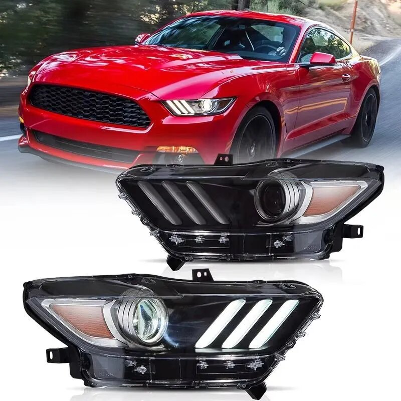 Фара автомобильная, Светодиодная, 1 шт, арт. подходят для Ford Mustang 2015-2017