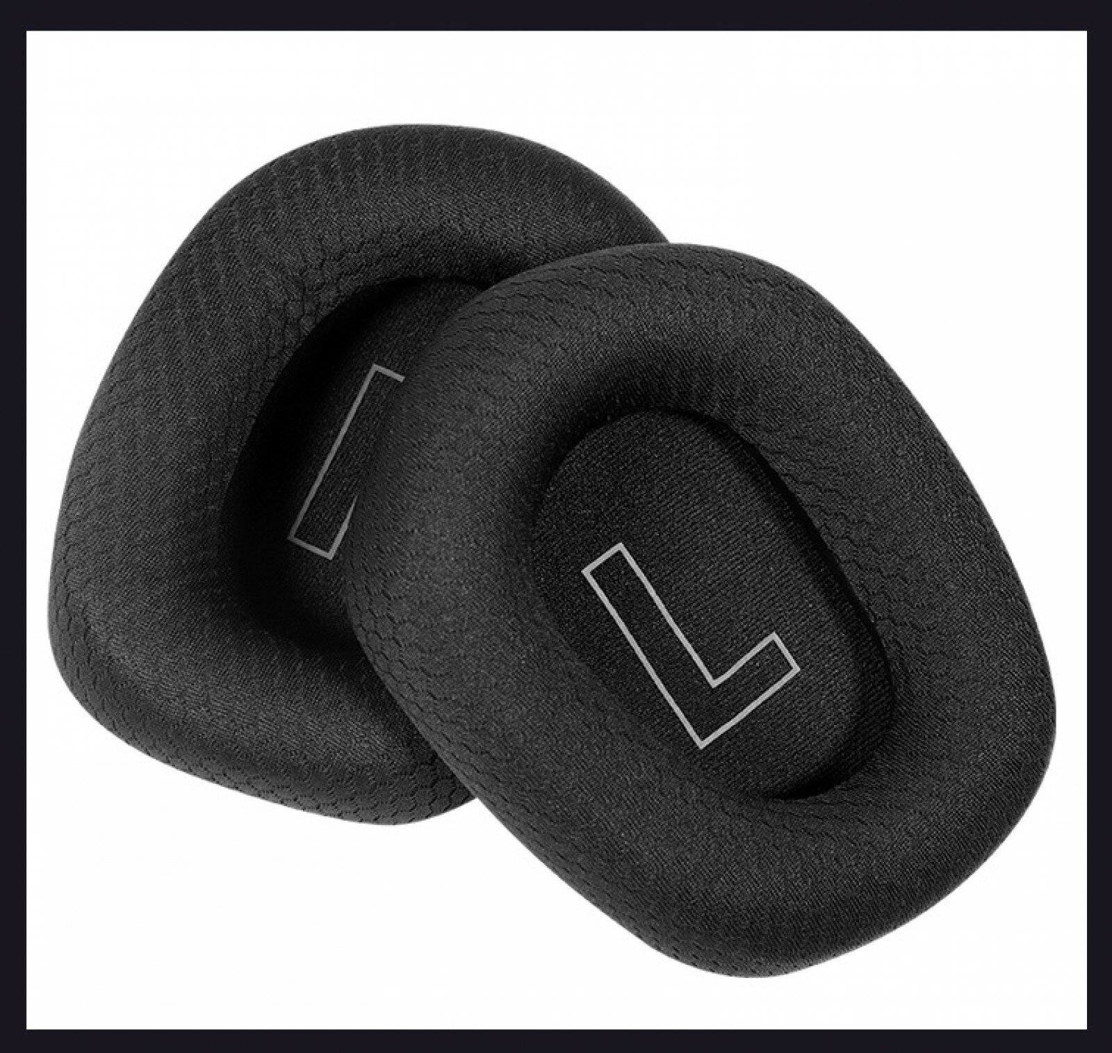 Амбушюры-подушки MyPads большие для наушников Logitech G733 черные из велюра