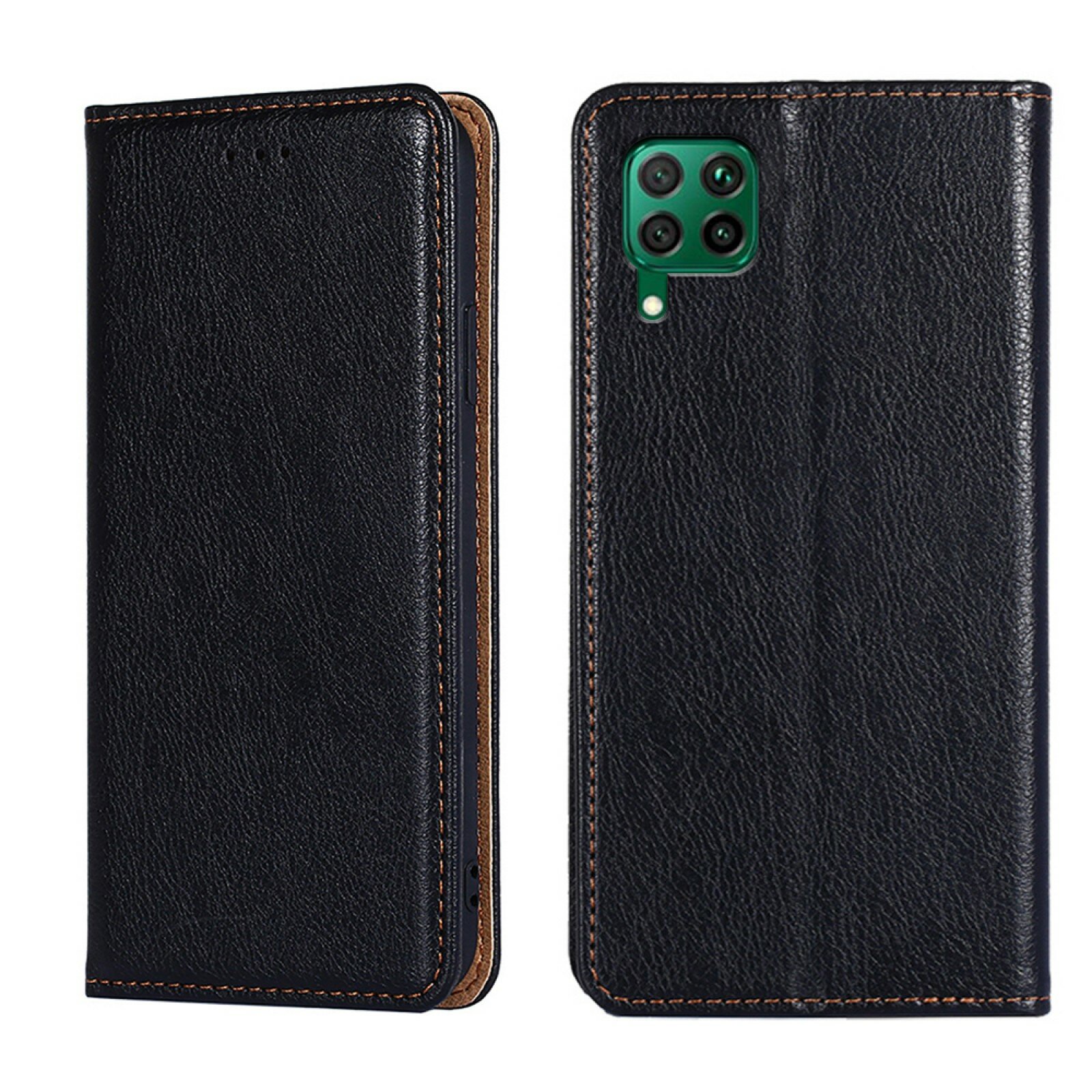 Чехол-книжка MyPads для Huawei P40 Lite Nova 7i Nova 6 SE черный силиконовый