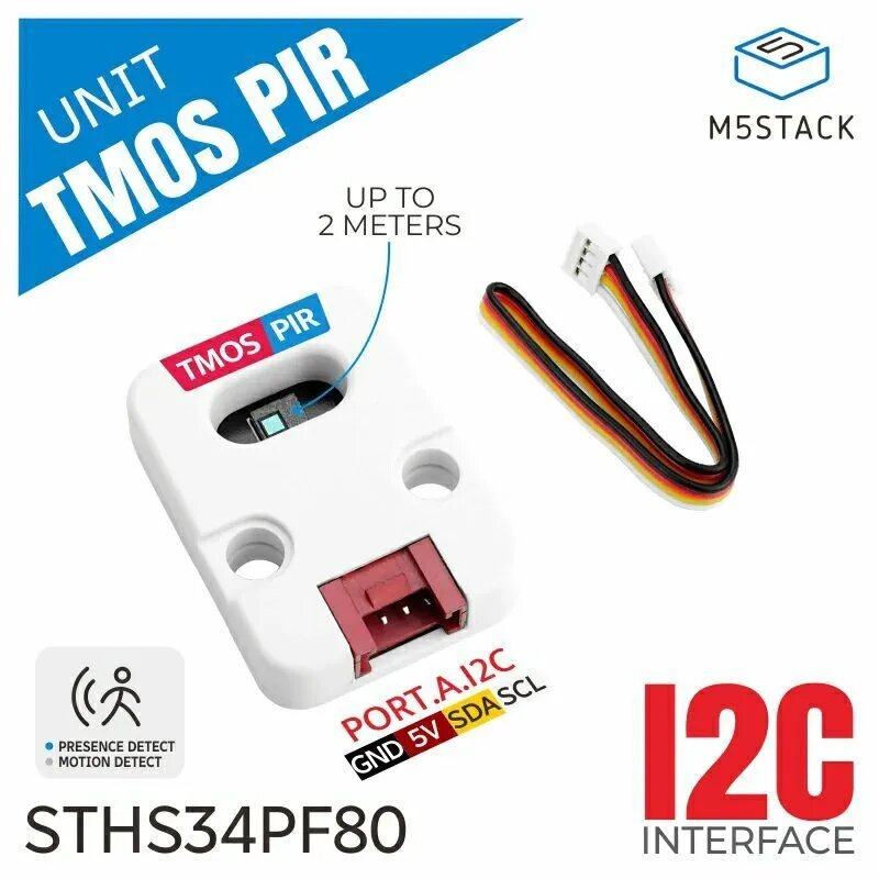 M5STACK TMOS PIR Unit STHS34PF80 - Инфракрасный датчик для обнаружения поля и движения