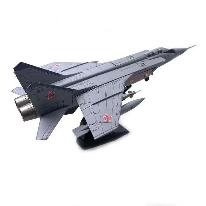 Сборная модель самолета Миг-31, масштаб 1:72, металлический сплав, 32 см, для взрослых и детей — фото 1